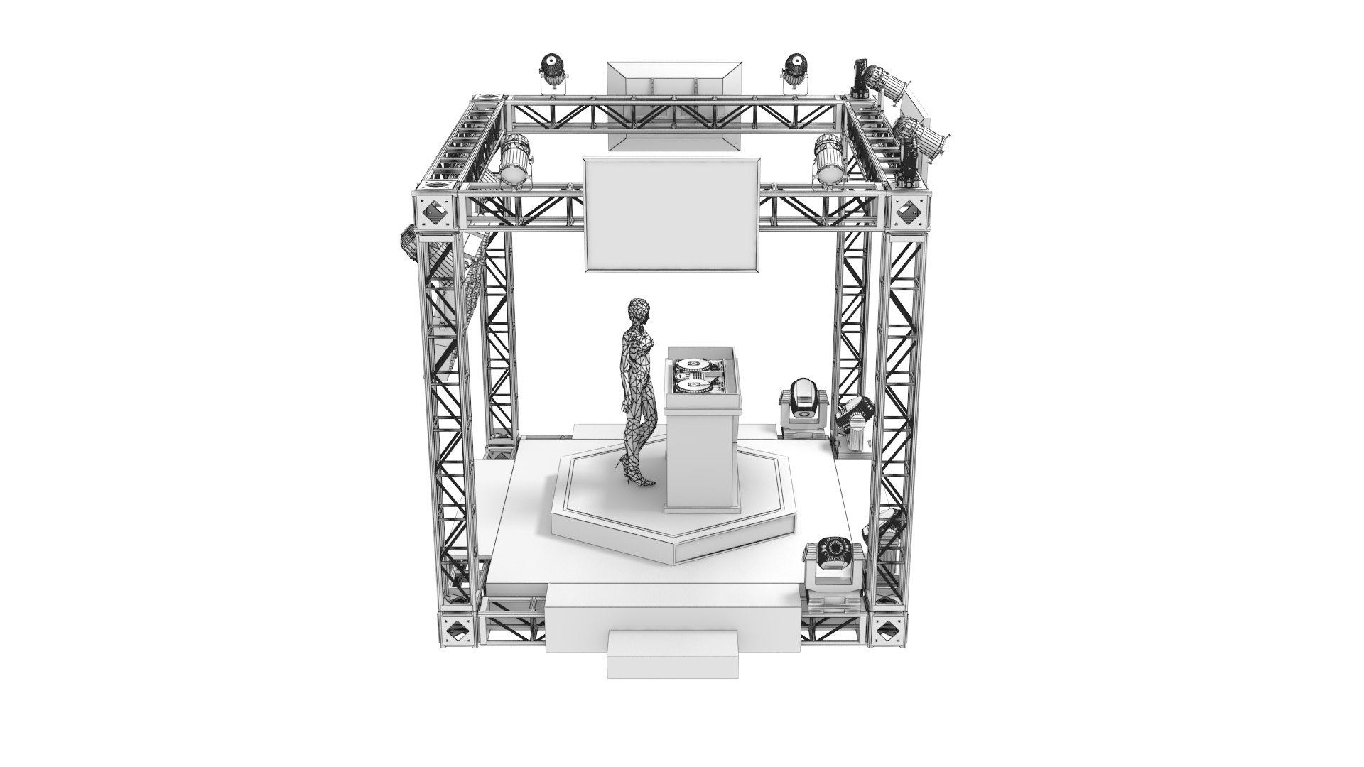 3D Stage DJ Model - TurboSquid 1810647