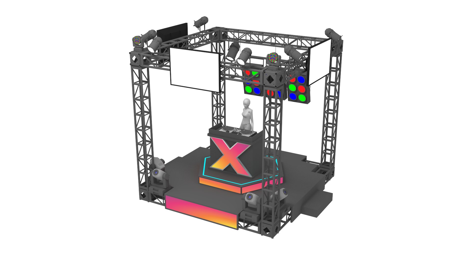 3D Stage DJ Model - TurboSquid 1810647