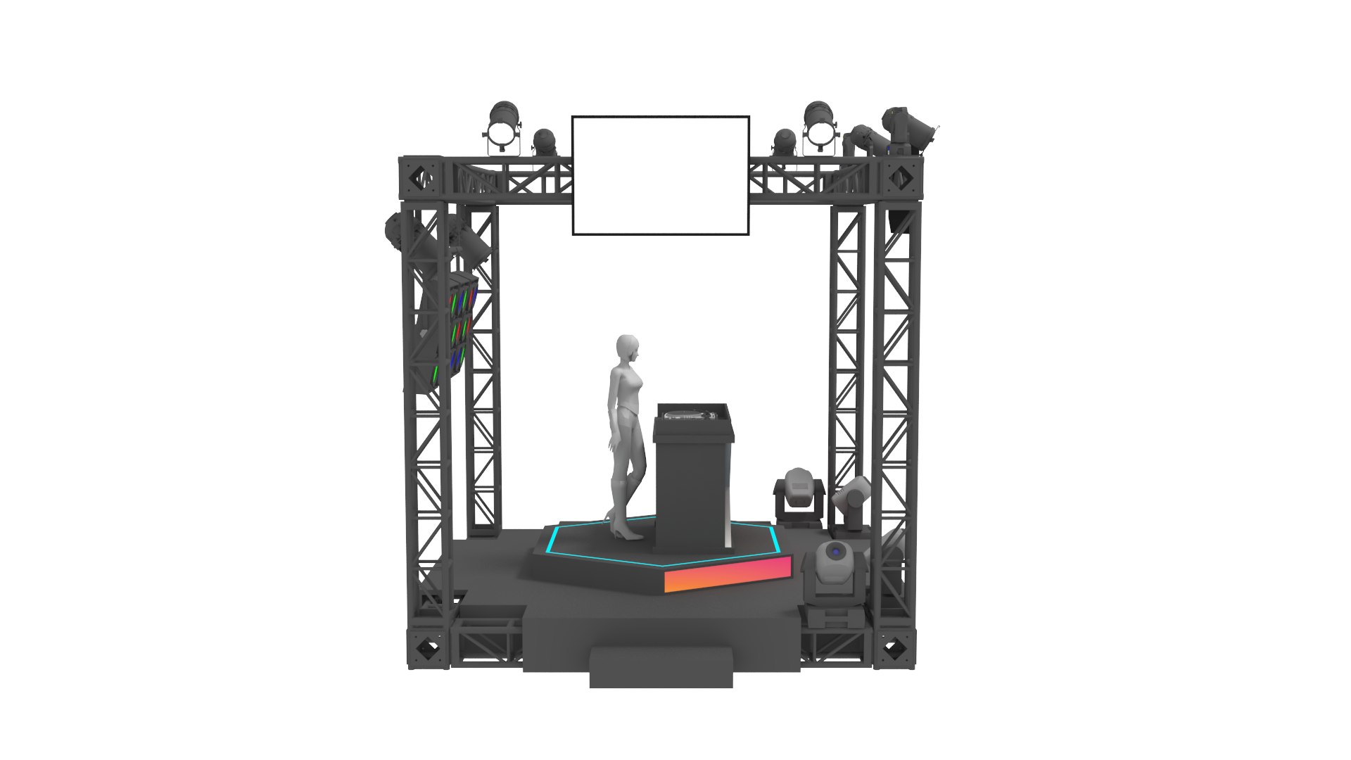 3D Stage DJ Model - TurboSquid 1810647