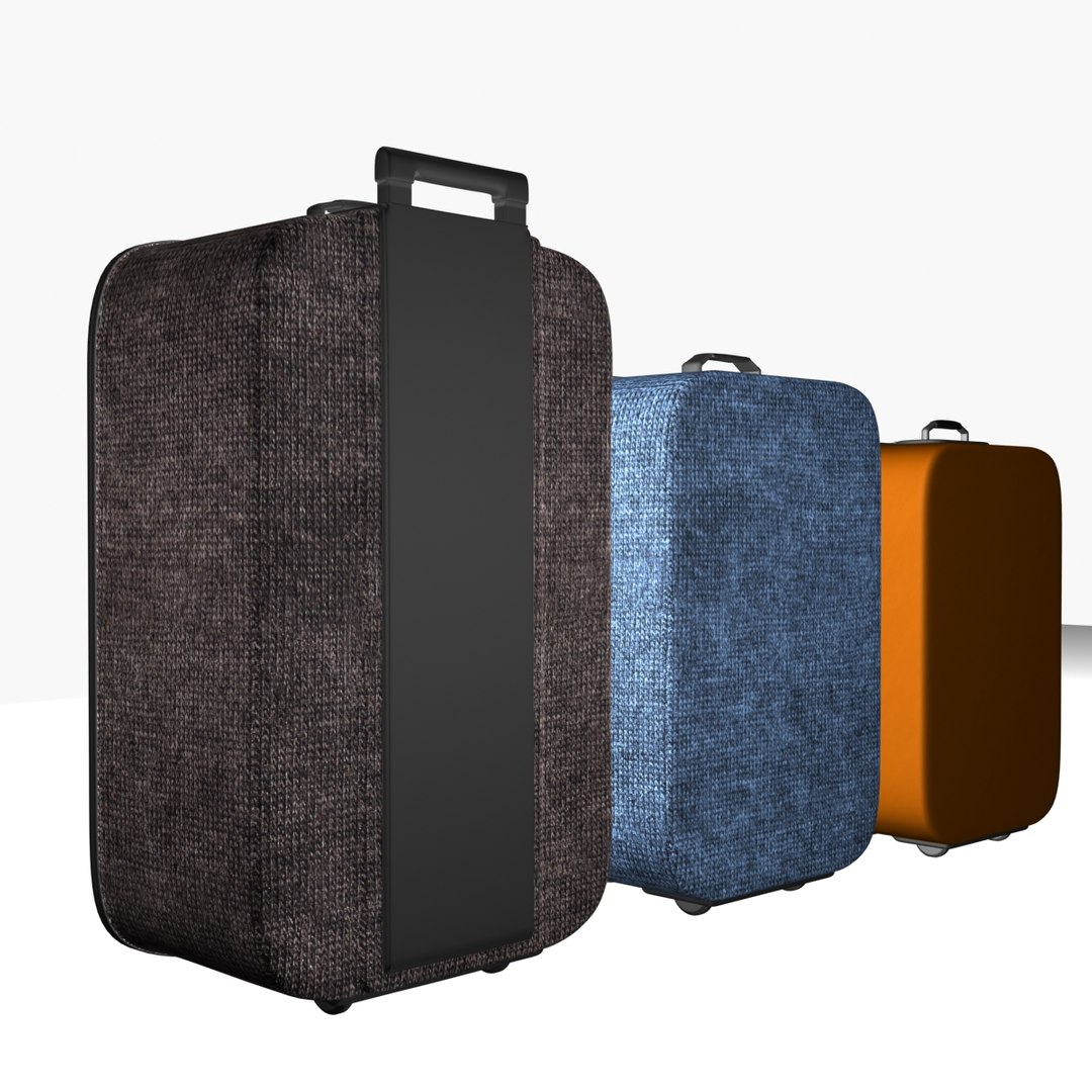 luggage suitcases 3d model