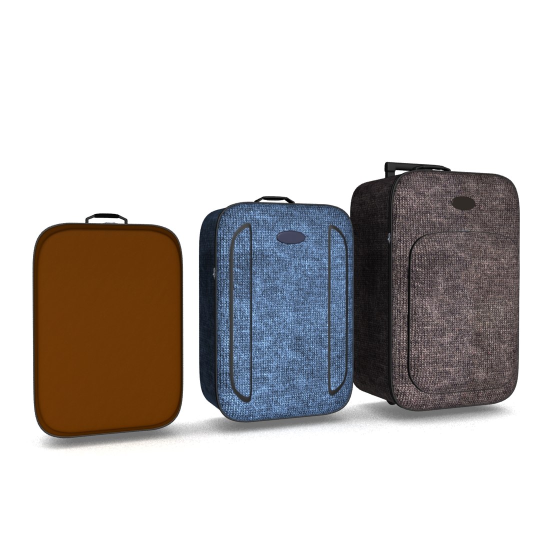 luggage suitcases 3d model