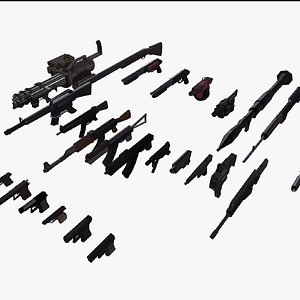 Free Low Poly 3D Gun Models For Download | TurboSquid