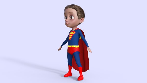 3D Cartoon Superman Rigged - TurboSquid 2020461