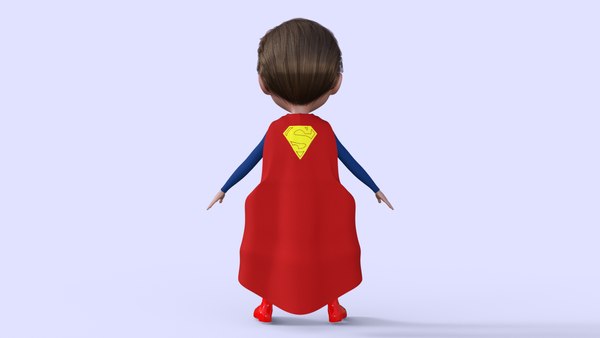 modelo 3d Cartoon Superman Rigged - TurboSquid 2020461