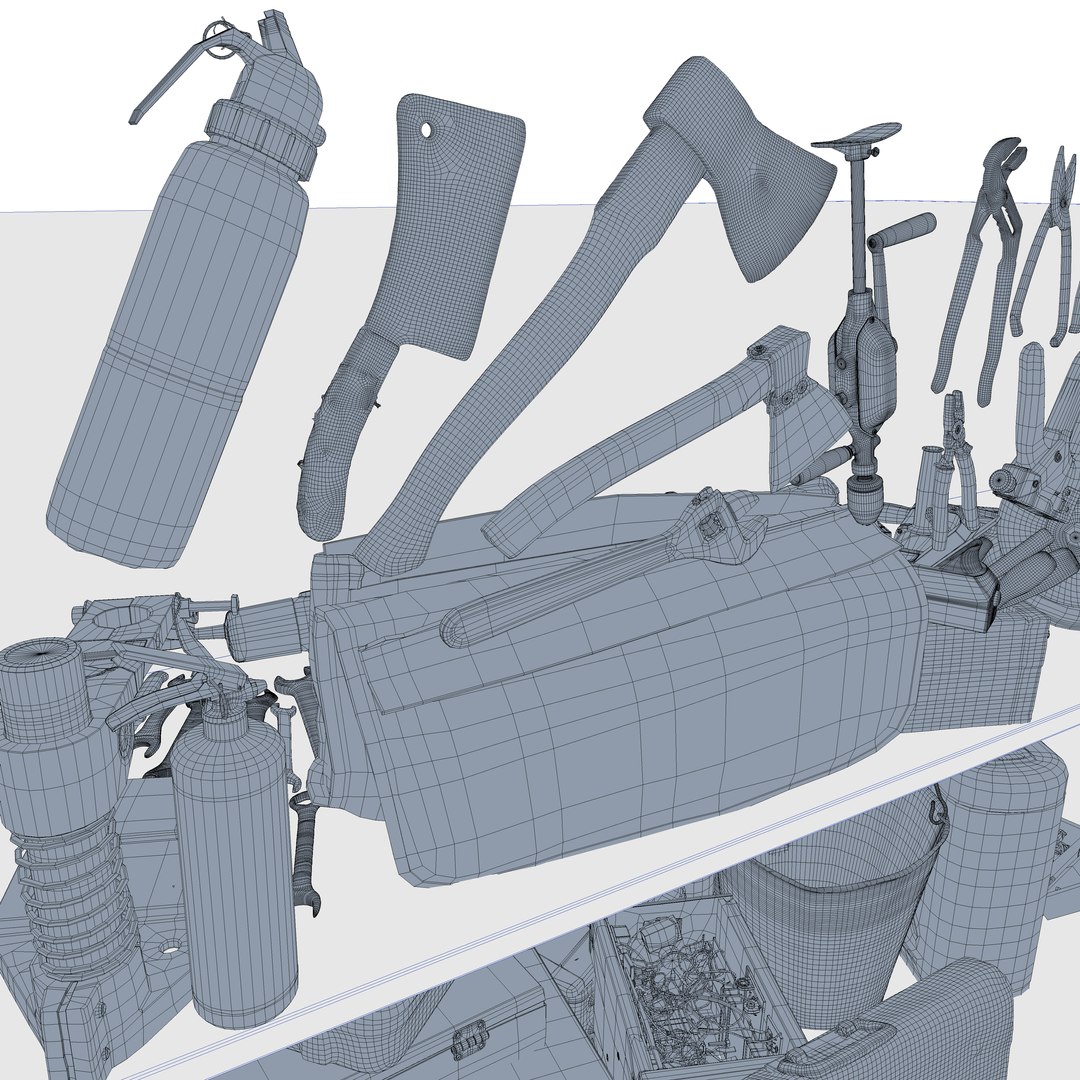 3D old tools model - TurboSquid 1283147