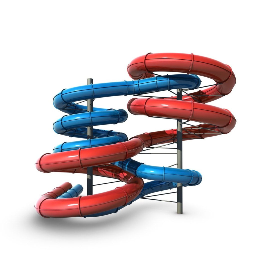 Aquapark Slides 3d 3ds