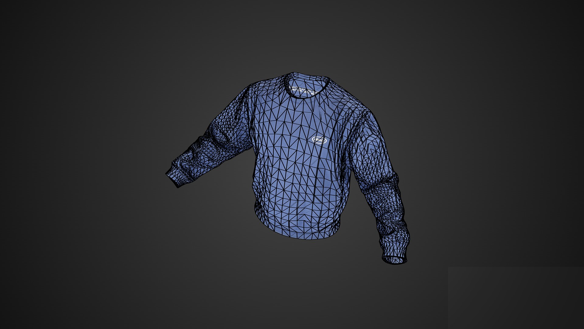 3D Model Game Ready Indigo Blue Sweatshirts - TurboSquid 2076686