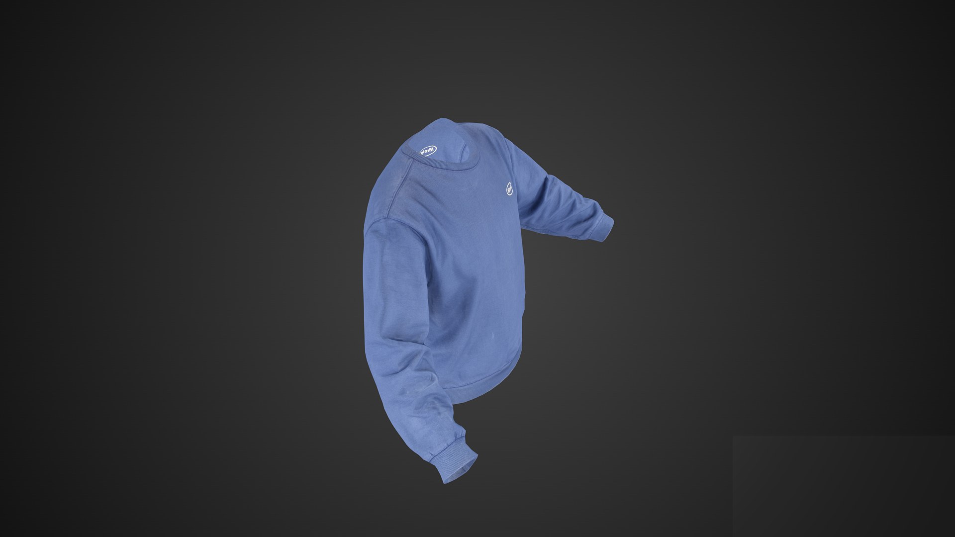 3D Model Game Ready Indigo Blue Sweatshirts - TurboSquid 2076686