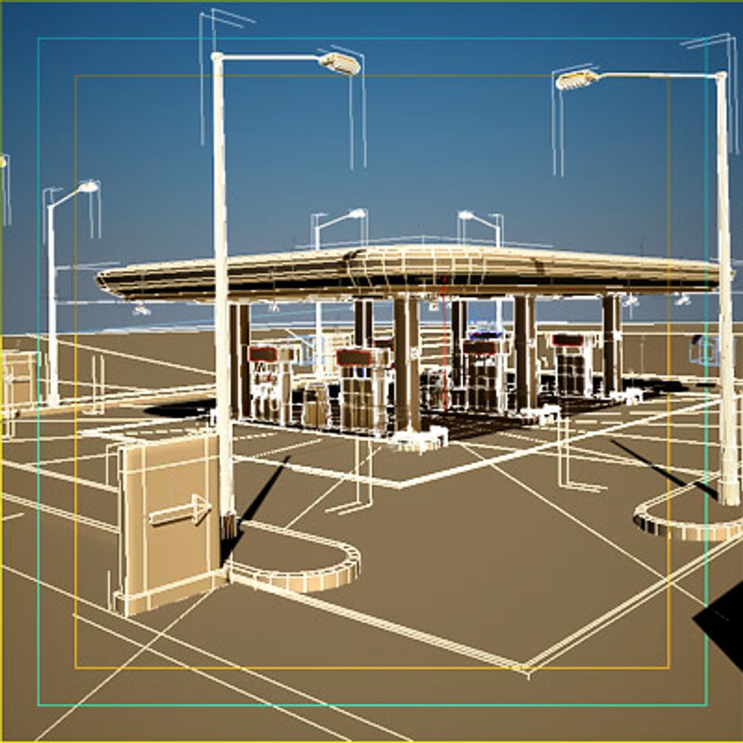 3d Model Gas Station