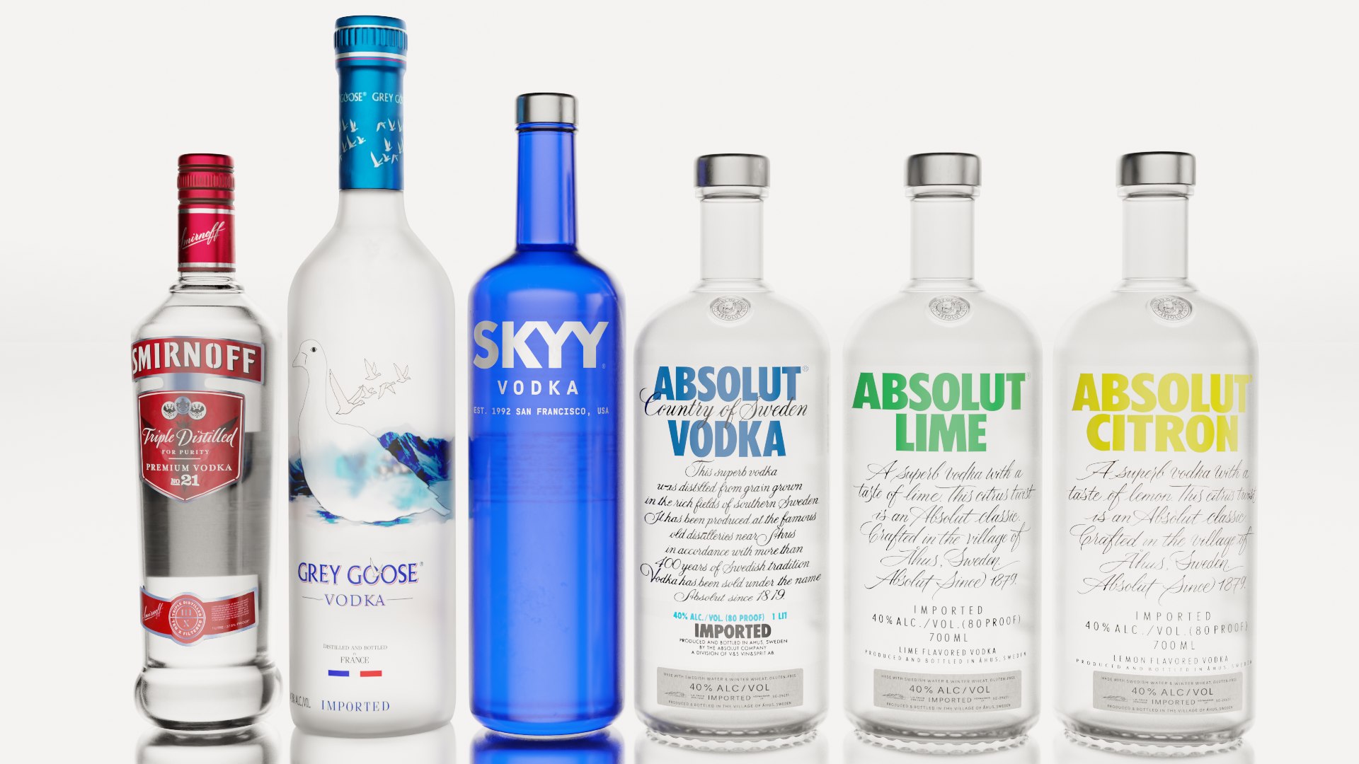 3D 66 Alcohol Bottles Full Collection - TurboSquid 2420250