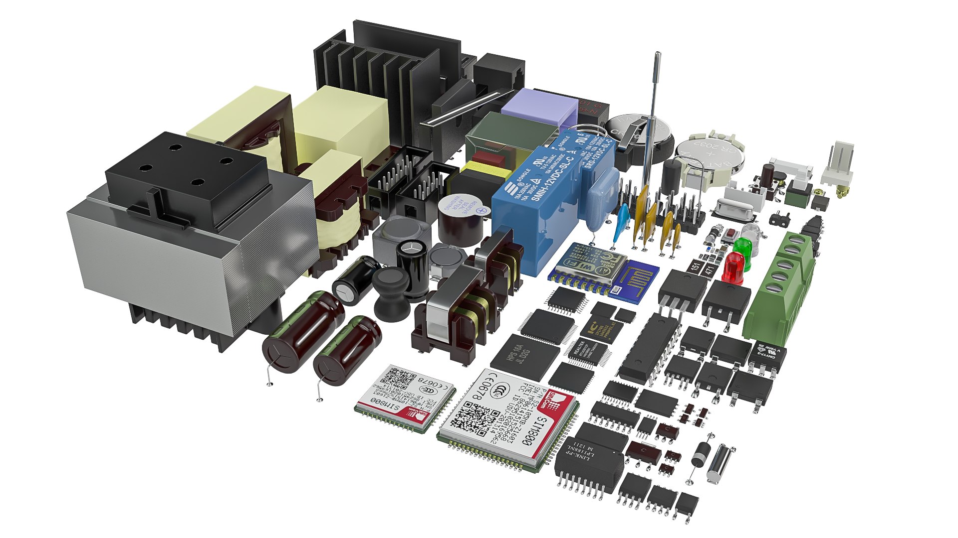Electronic Components 3D Model - TurboSquid 1719657
