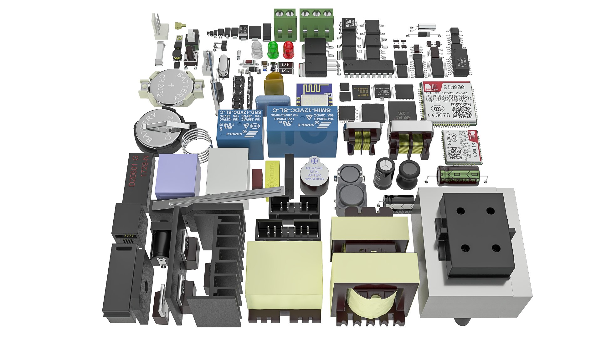 Electronic Components 3D Model - TurboSquid 1719657