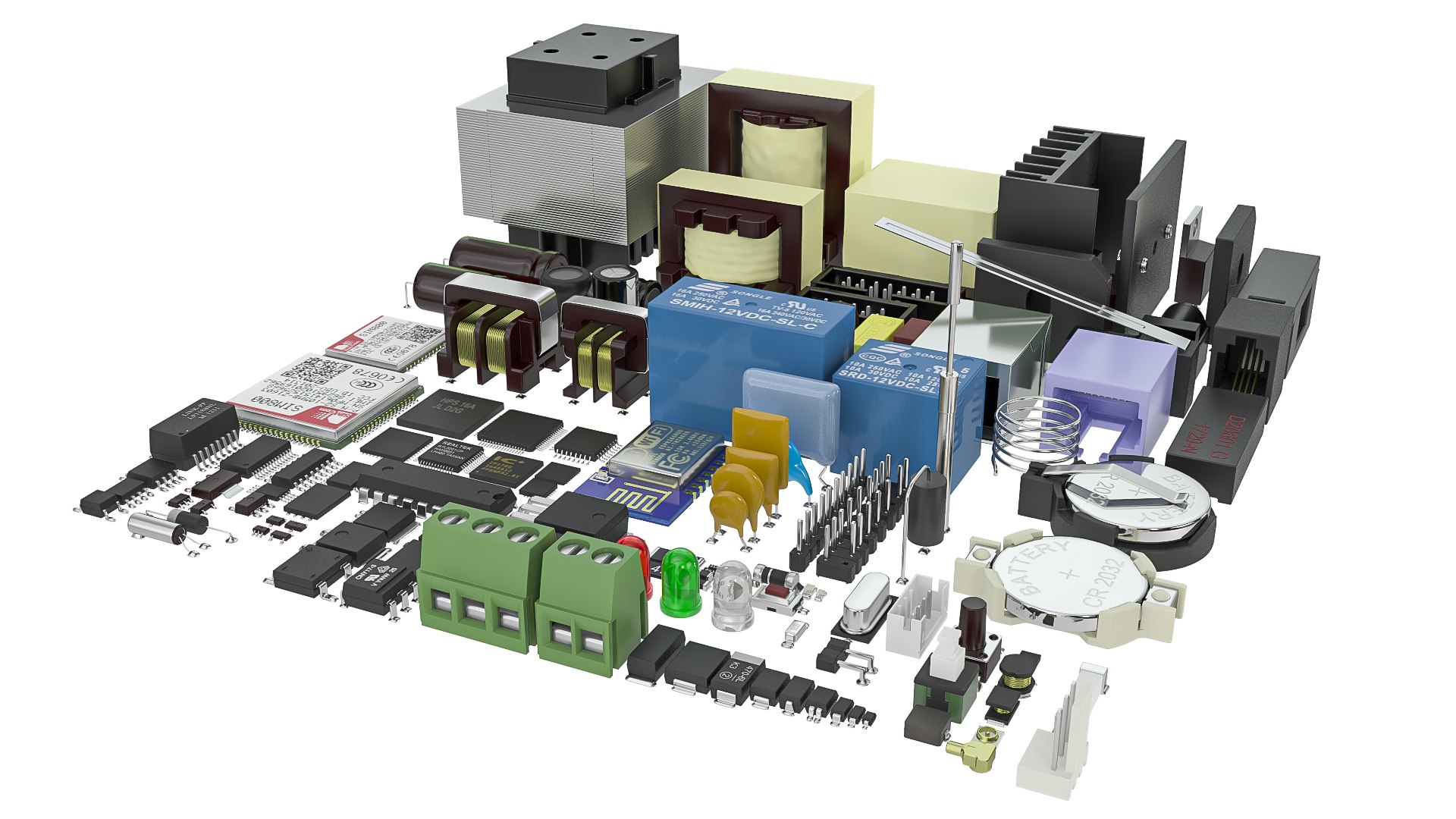 Electronic Components 3D Model - TurboSquid 1719657