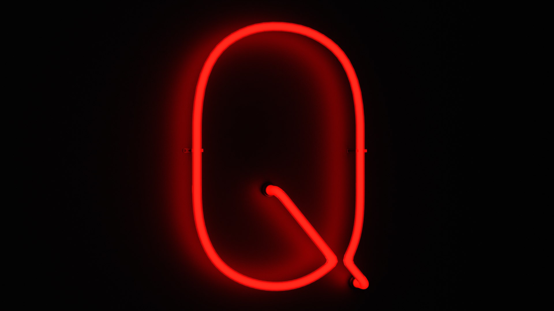 Neon Red Alphabet Q 3D model - TurboSquid 2154151