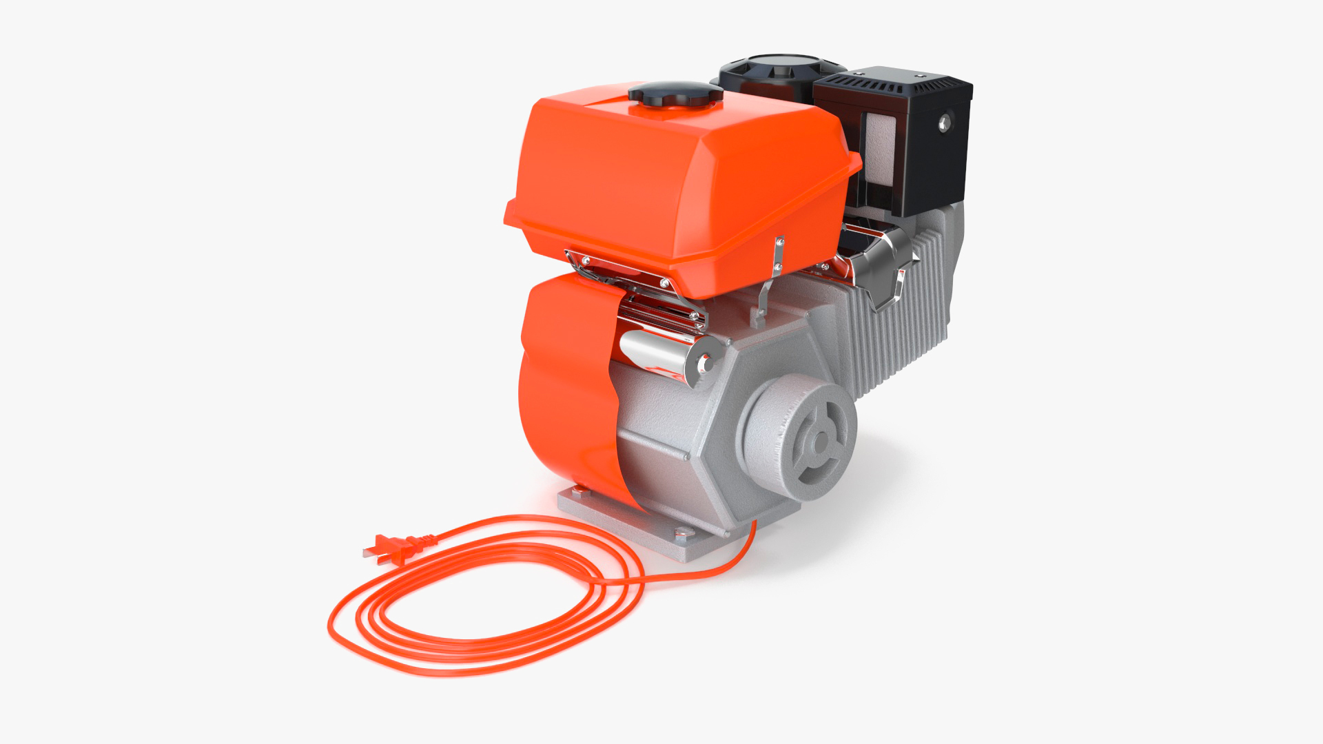 Electric Start Gasoline Engine Orange Model - TurboSquid 2148975