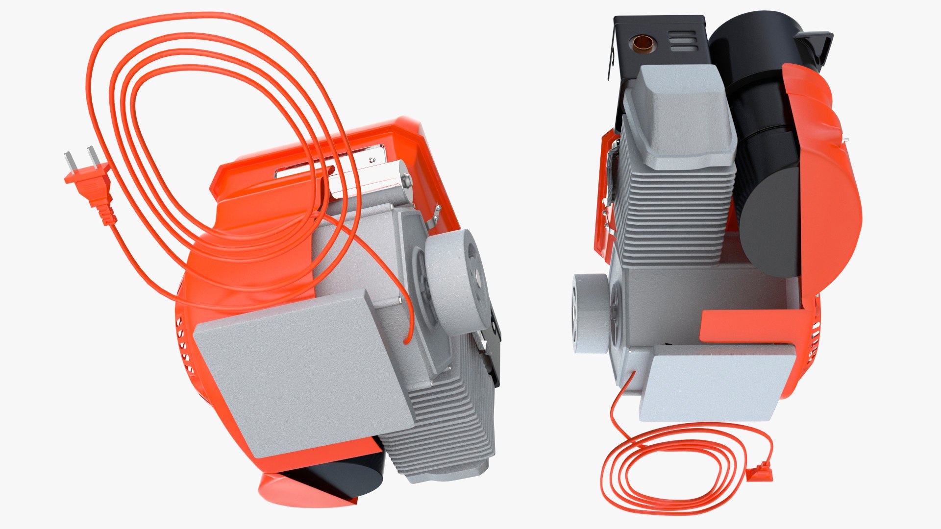Electric Start Gasoline Engine Orange Model - TurboSquid 2148975