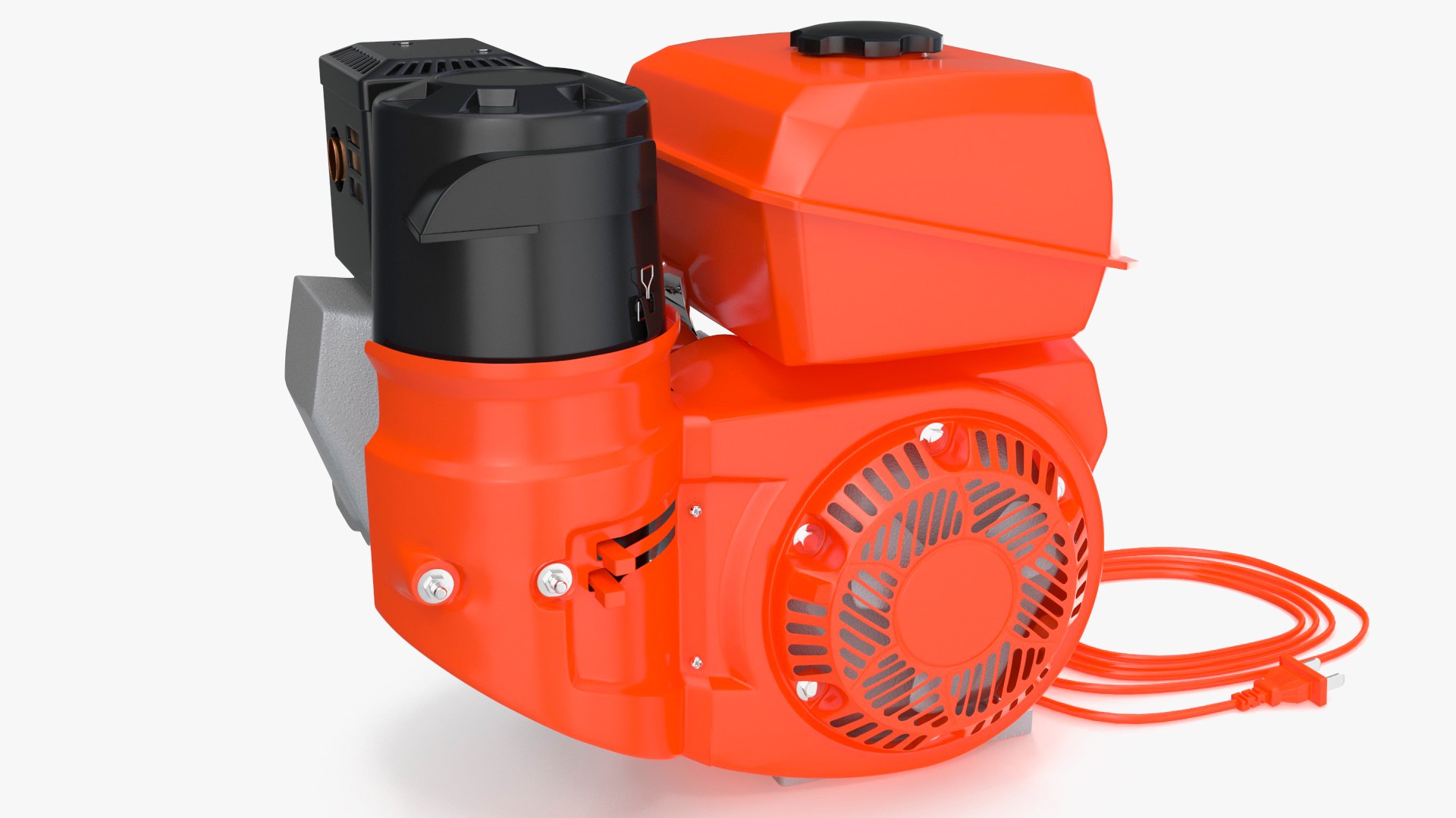 Electric Start Gasoline Engine Orange Model - TurboSquid 2148975