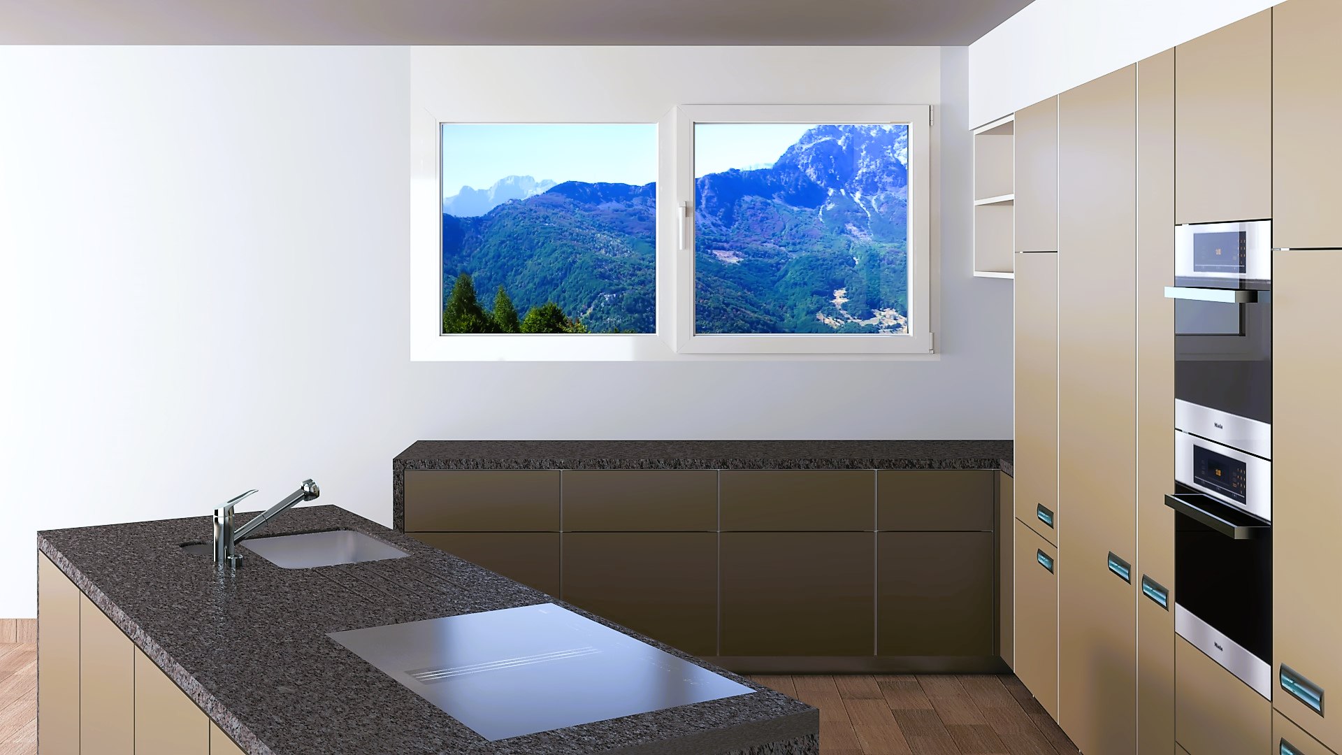 Open Contemporary Kitchen 3D Model - TurboSquid 2061124