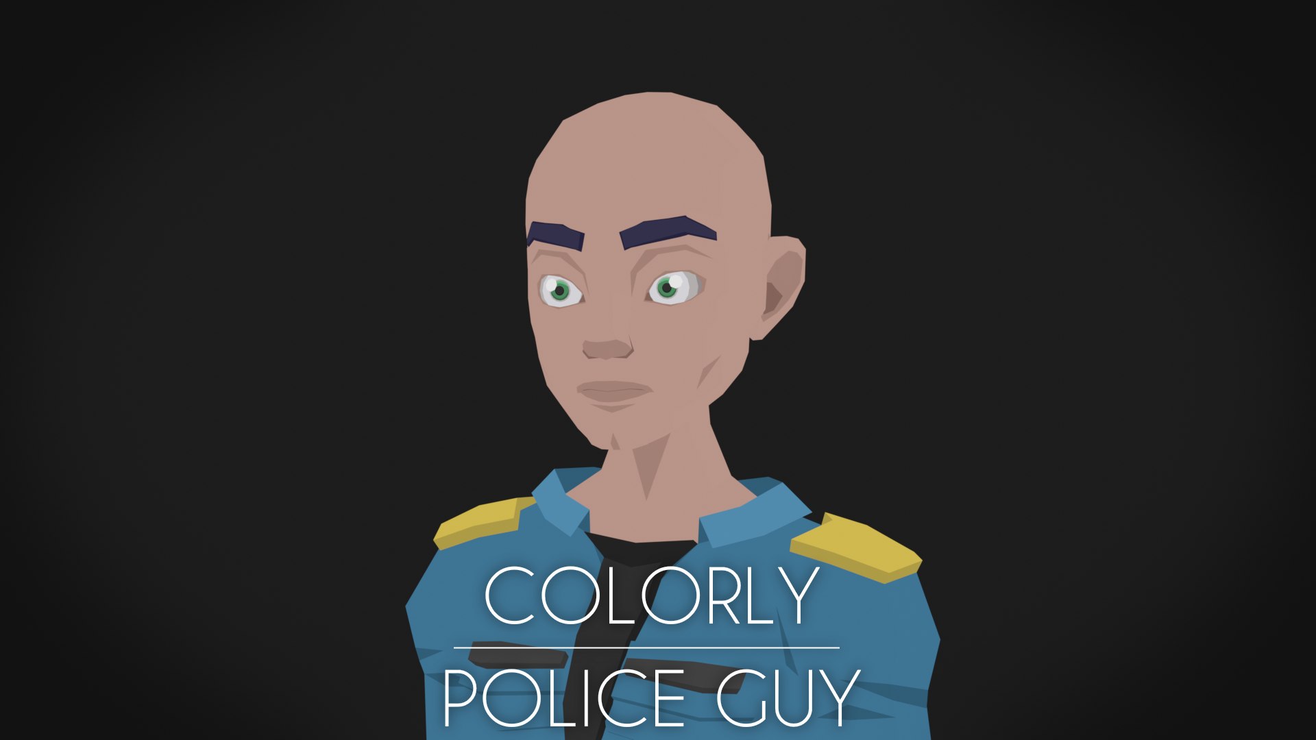 3D Colorly - Police Guy - Game Ready - Rigged - Customizable Model ...