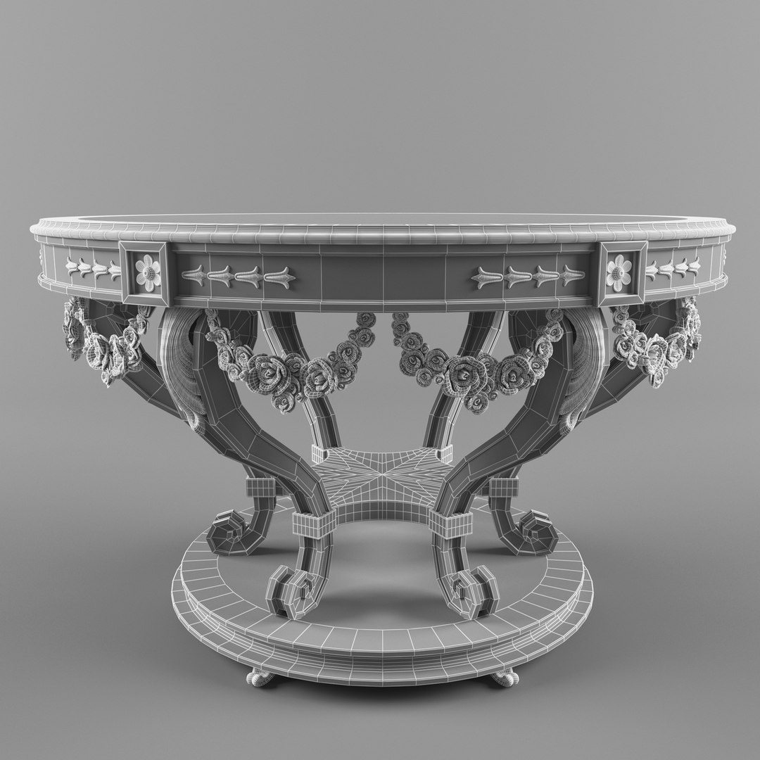 3D classic table model - TurboSquid 1418366