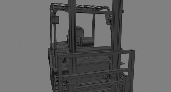 3d 3ds forklift industrial lift