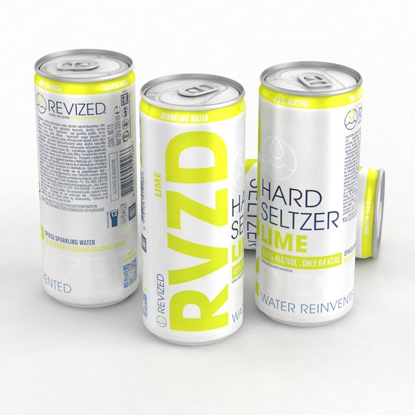modelo 3d Lata de alcohol Revized RVZD Hard Seltzer Lime 330ml 2021 ...