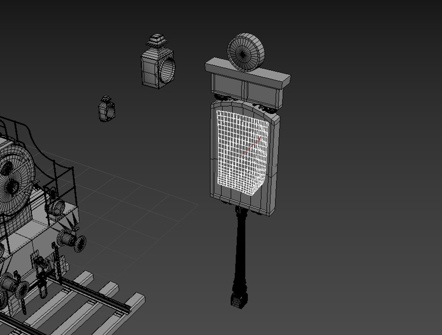 Train Signpost Station Low-poly 3D Model - TurboSquid 1594974