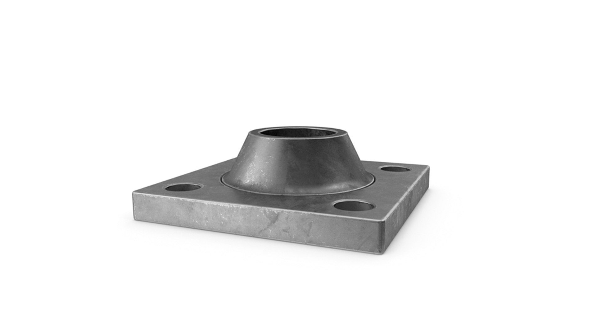 Square Flange Metal Armor PBR 3D - TurboSquid 2299825