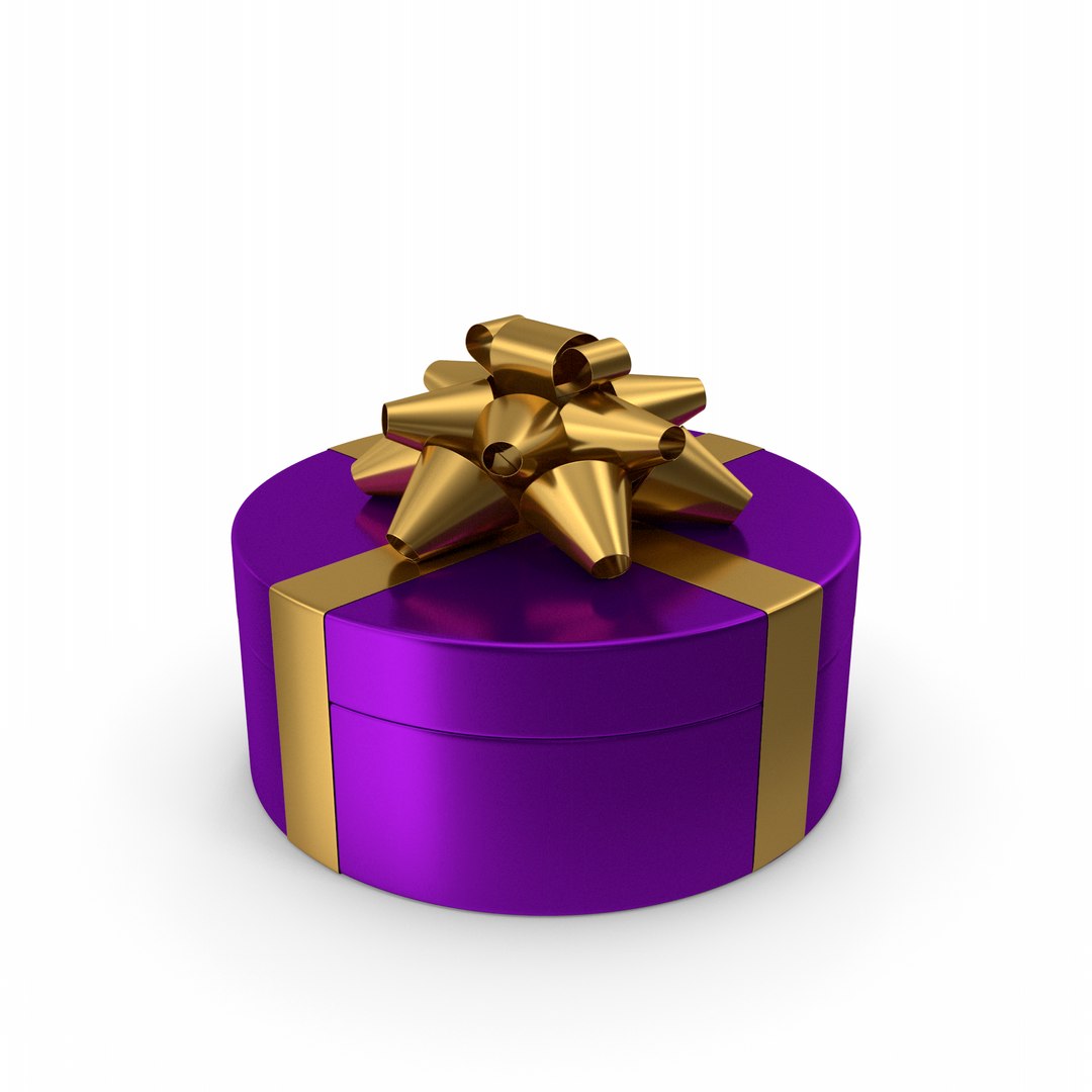 Gift Box Purple 3D - TurboSquid 1971952