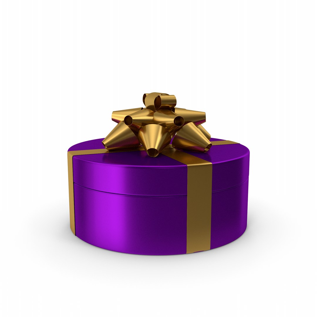 Gift Box Purple 3D - TurboSquid 1971952