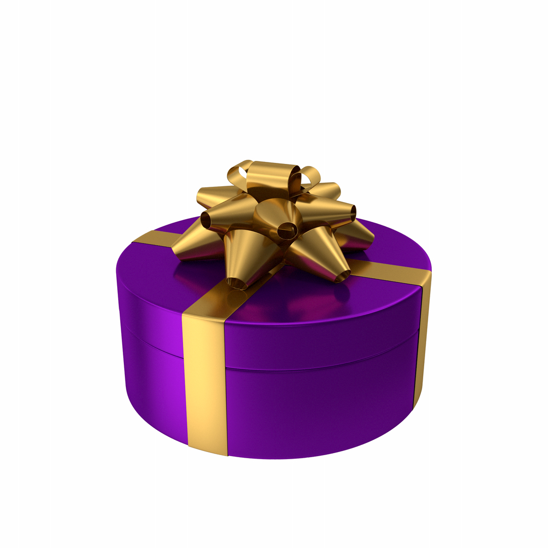 Gift Box Purple 3D - TurboSquid 1971952
