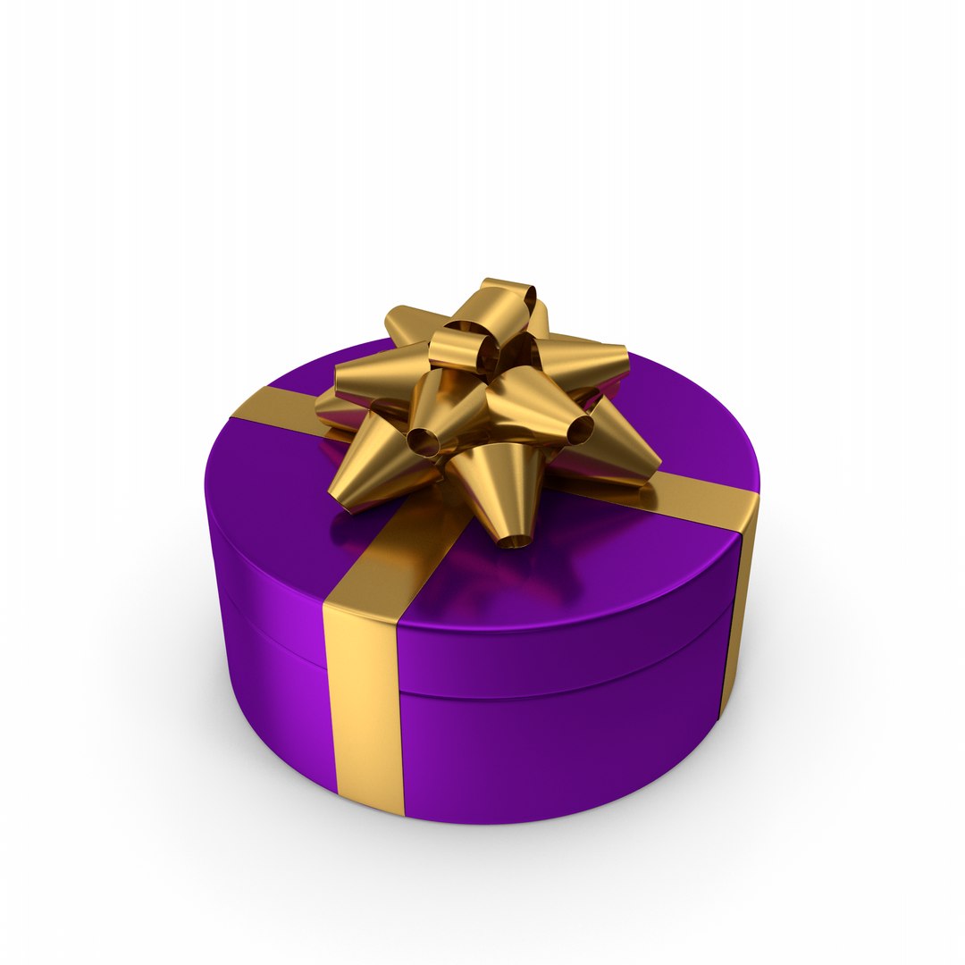 Gift Box Purple 3D - TurboSquid 1971952