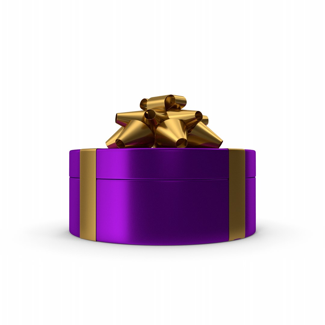 Gift Box Purple 3D - TurboSquid 1971952