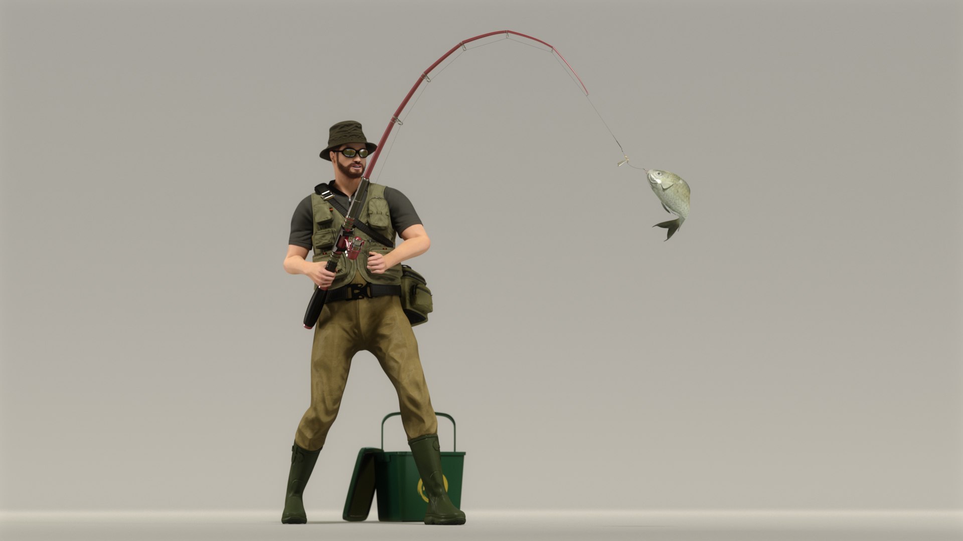 Male Fisherman Animated HQ 3D model - TurboSquid 2033767