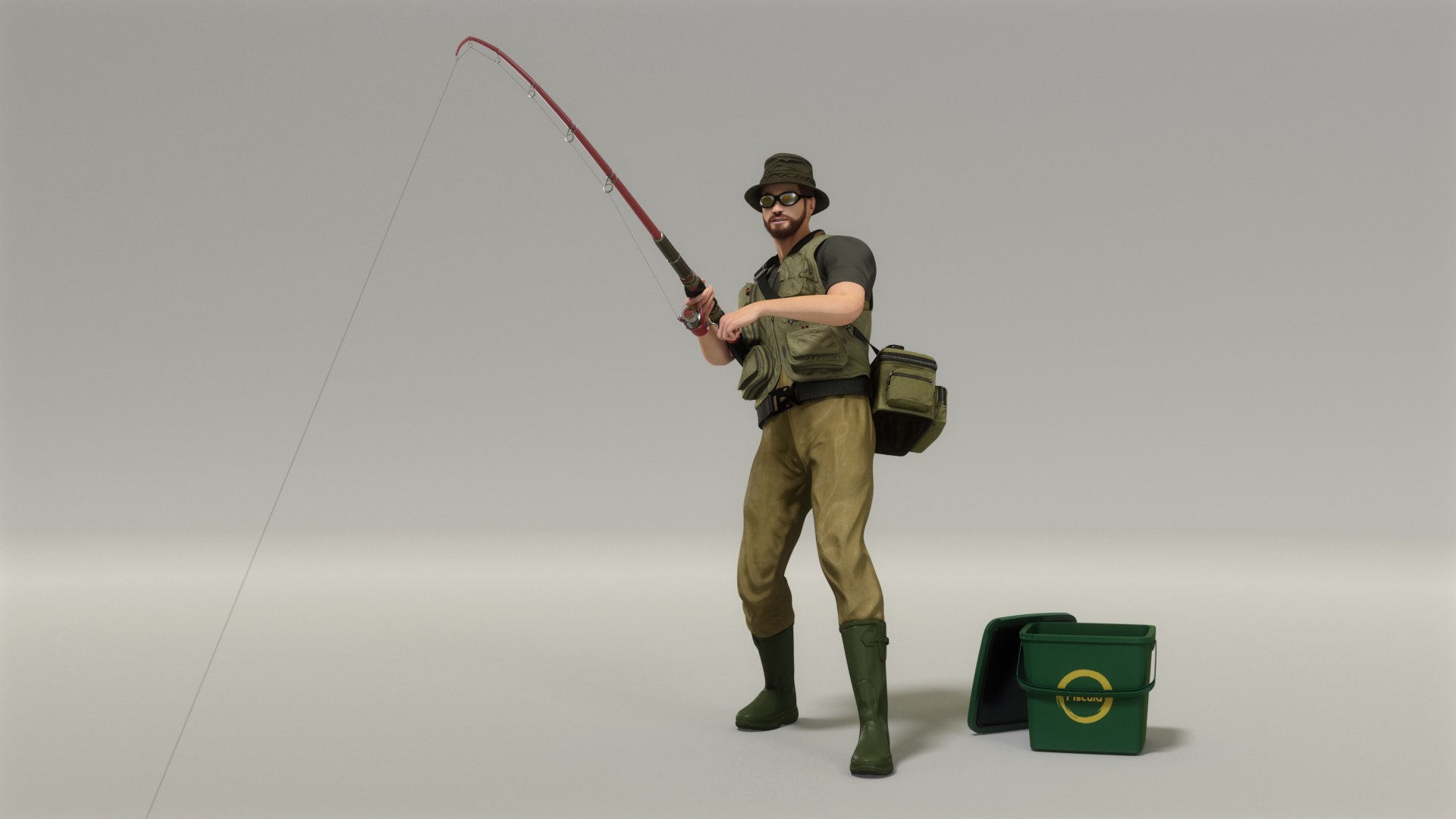 Male Fisherman Animated HQ 3D model - TurboSquid 2033767