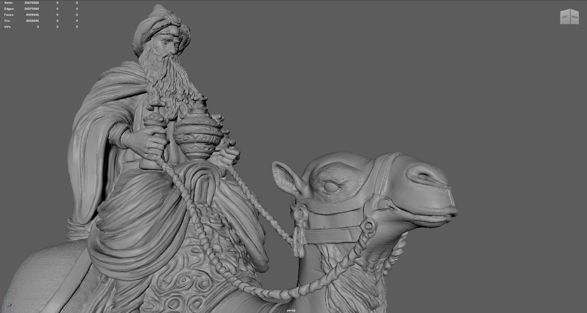 Gaspar On Camel High Detail Nativity King Miniature 3D Print Model 3D ...