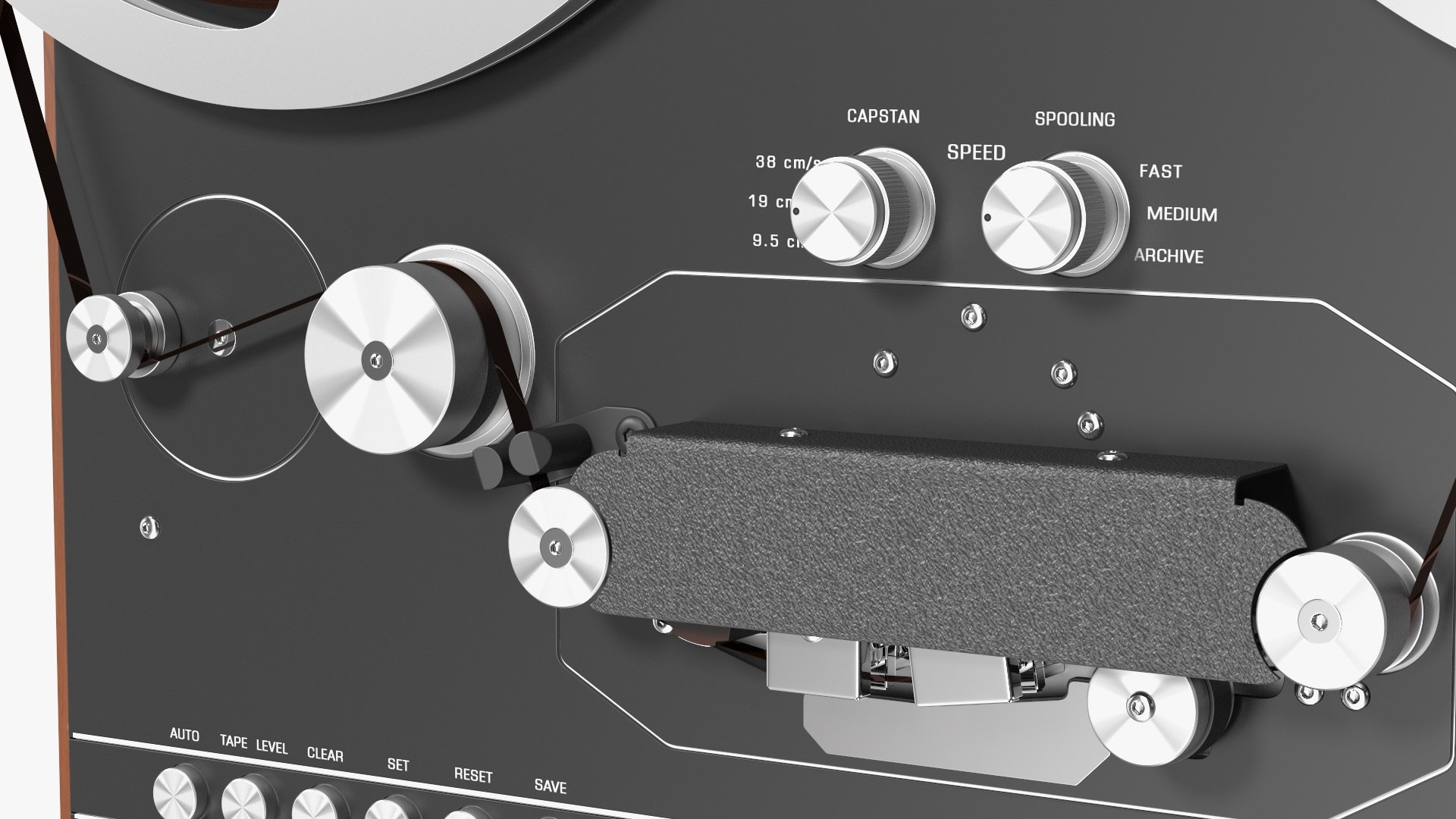 3D Open Reel Tape Machine M 063 H5 Black - TurboSquid 1799983