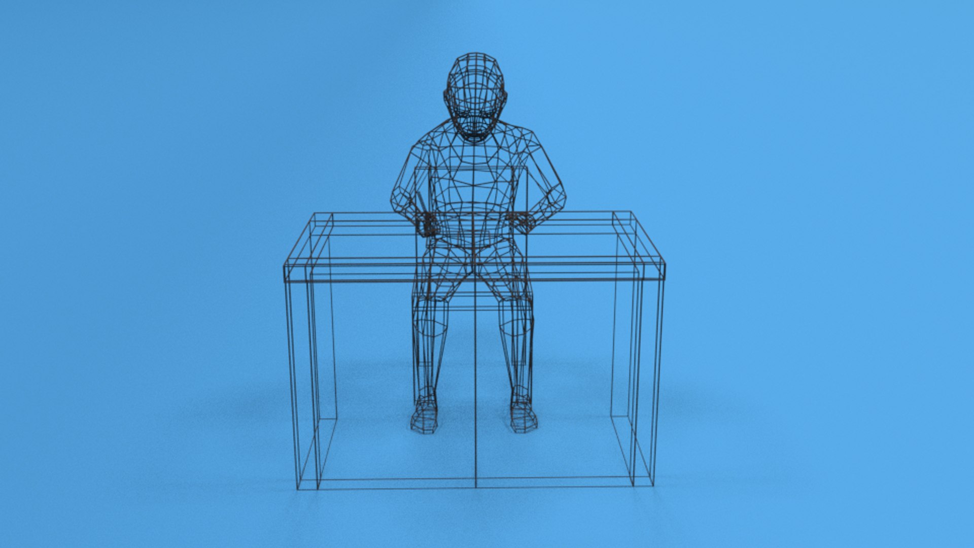 3D Kid Sitting Writing Model - TurboSquid 1445806