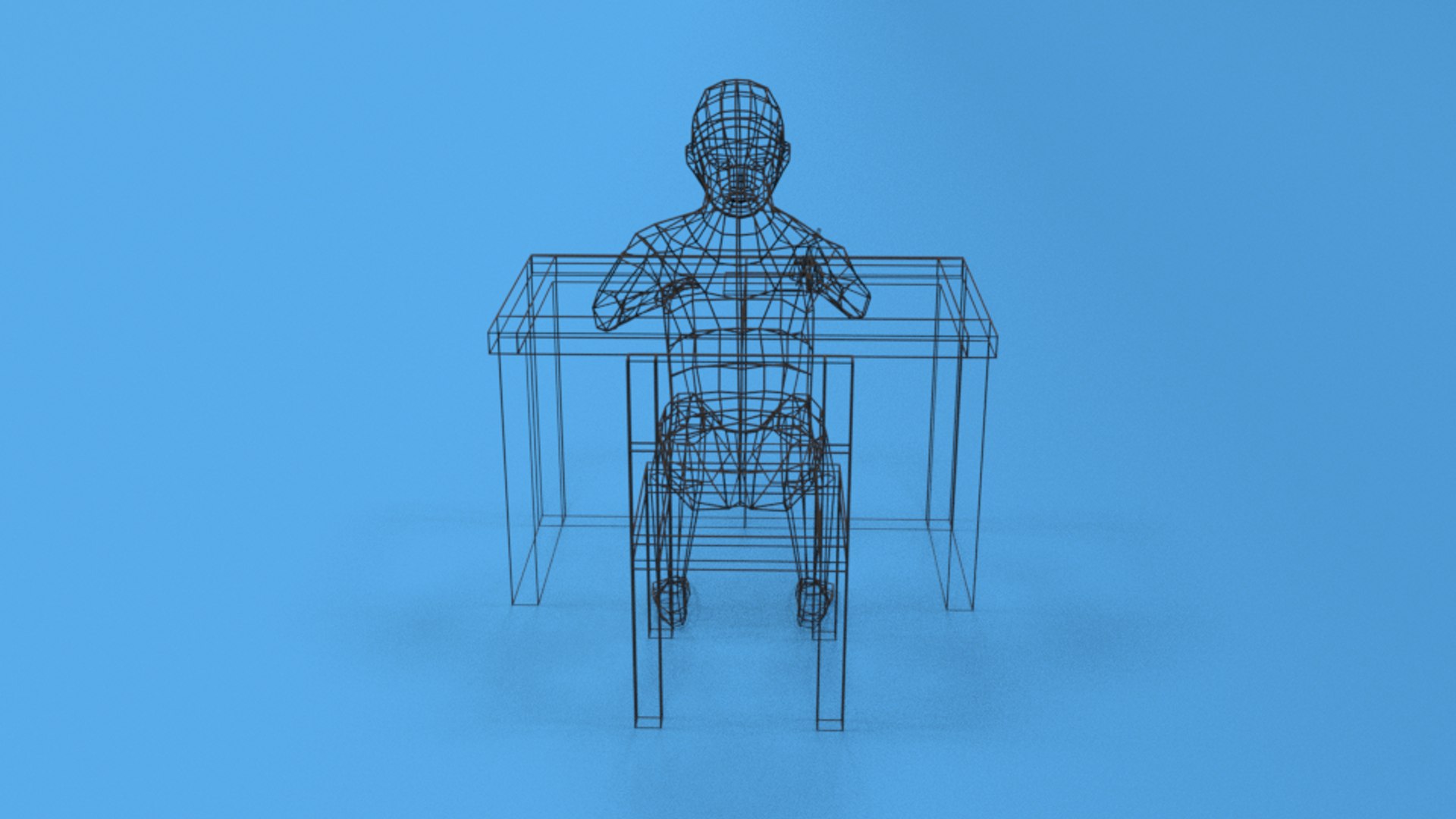 3D Kid Sitting Writing Model - TurboSquid 1445806
