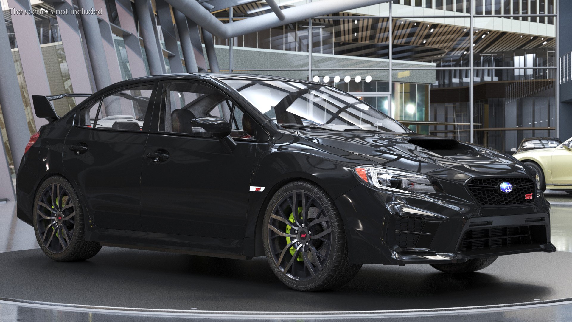 Black Subaru Sedan WRX STI 2021 model - TurboSquid 2018655