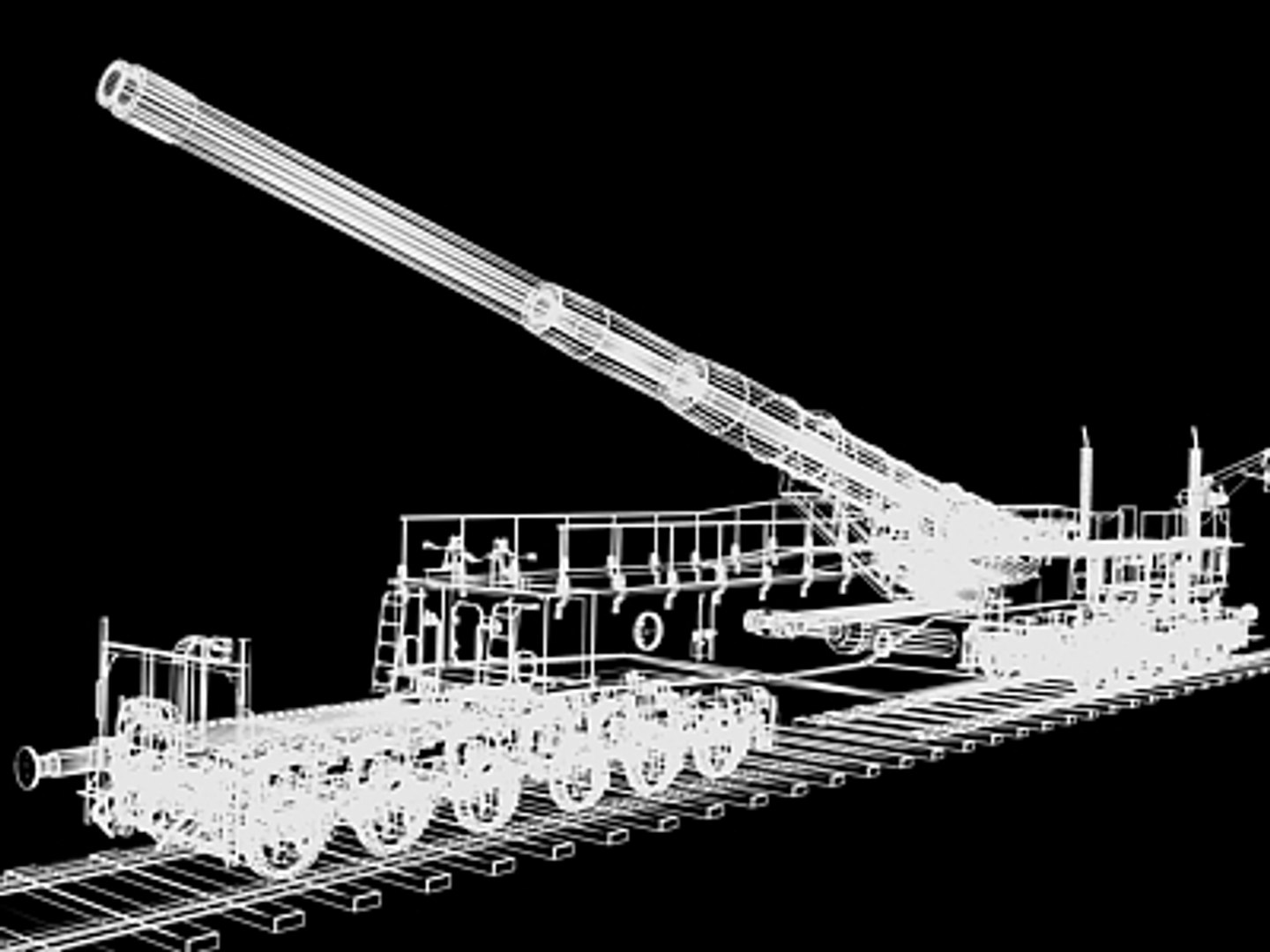 german railroad wwii 3d model
