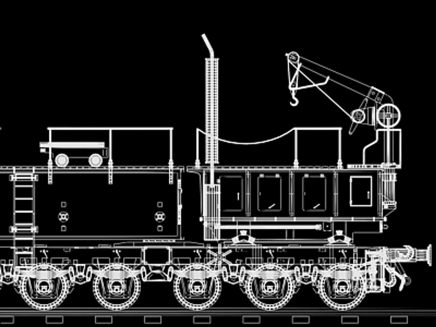 german railroad wwii 3d model