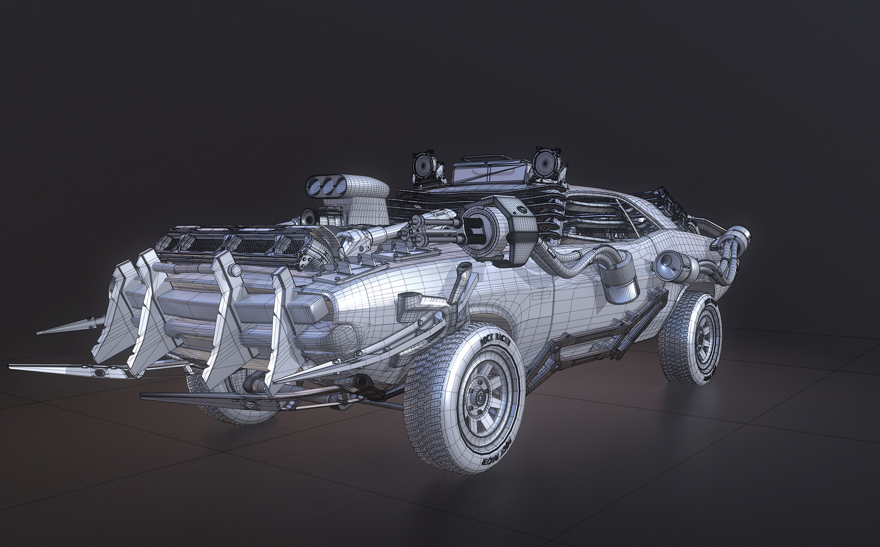 3D apocalyptic car model - TurboSquid 1397798