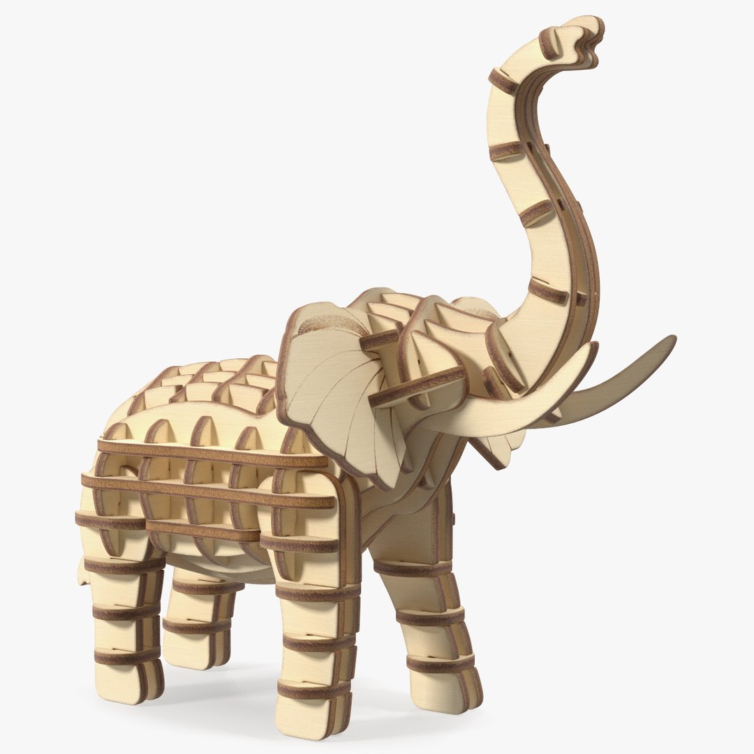 3D Elephant Wooden 3D Puzzle model - TurboSquid 2062042