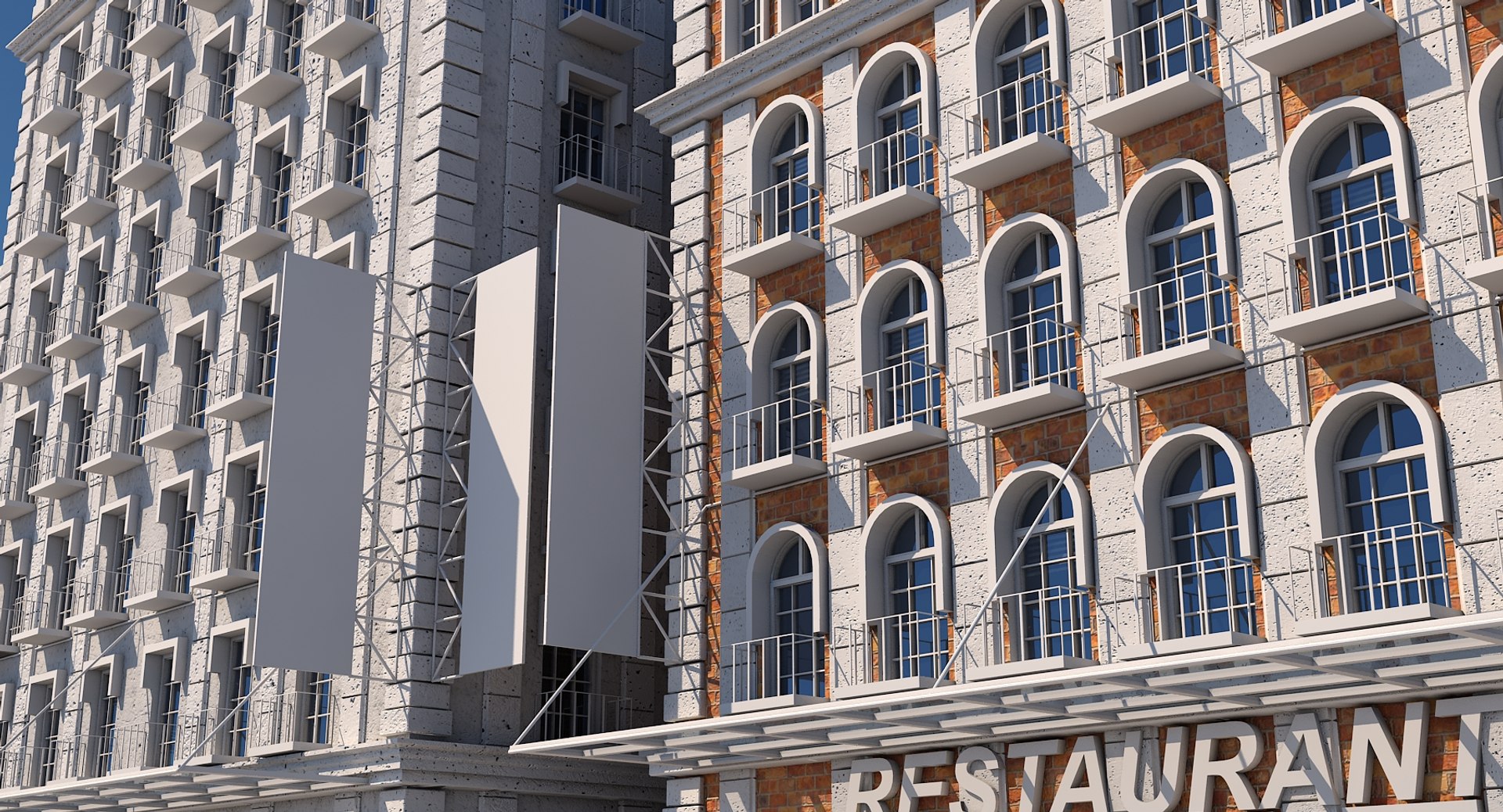 Tenement Buildings 3D Model - TurboSquid 1474708