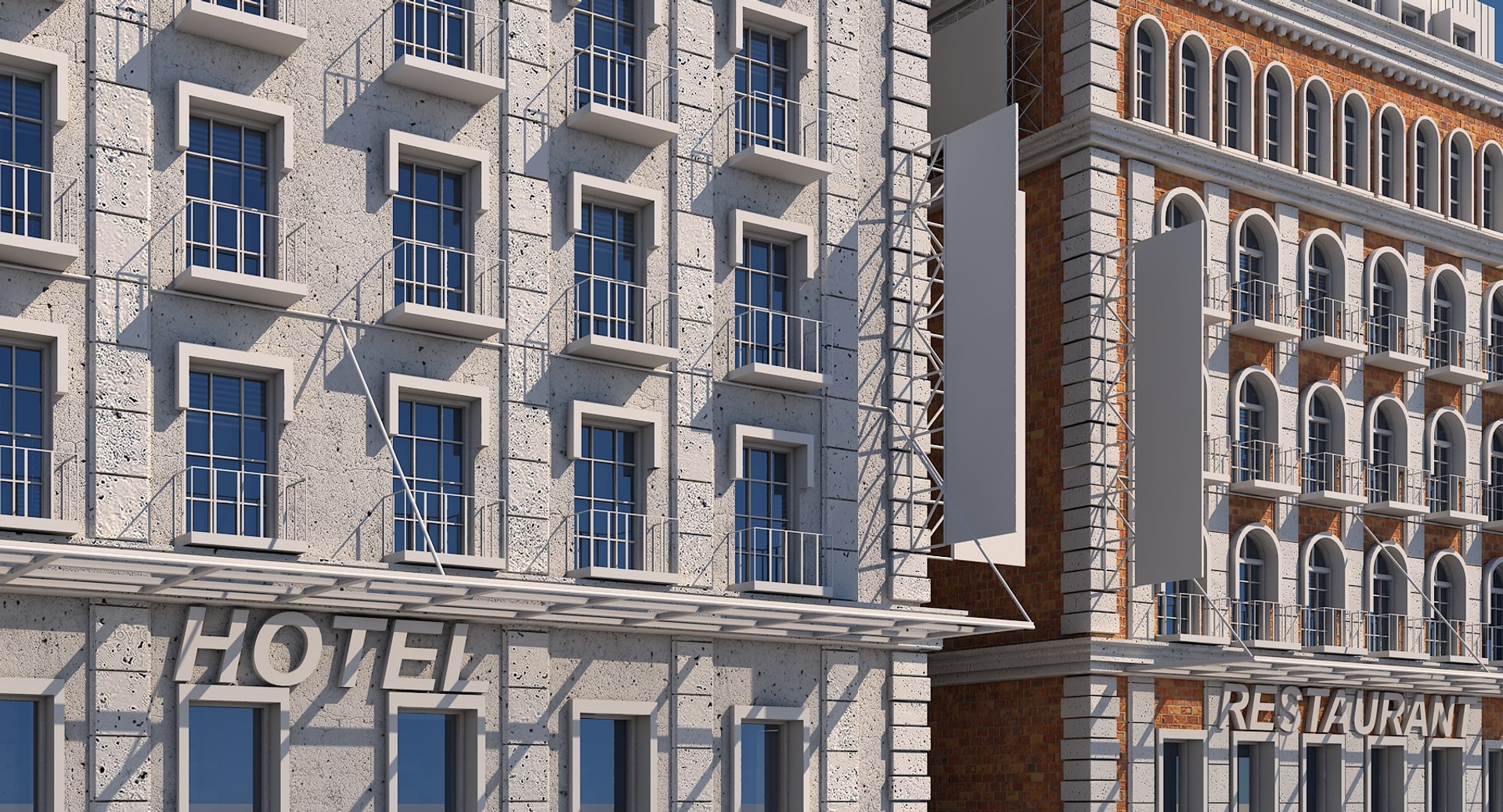Tenement Buildings 3D Model - TurboSquid 1474708