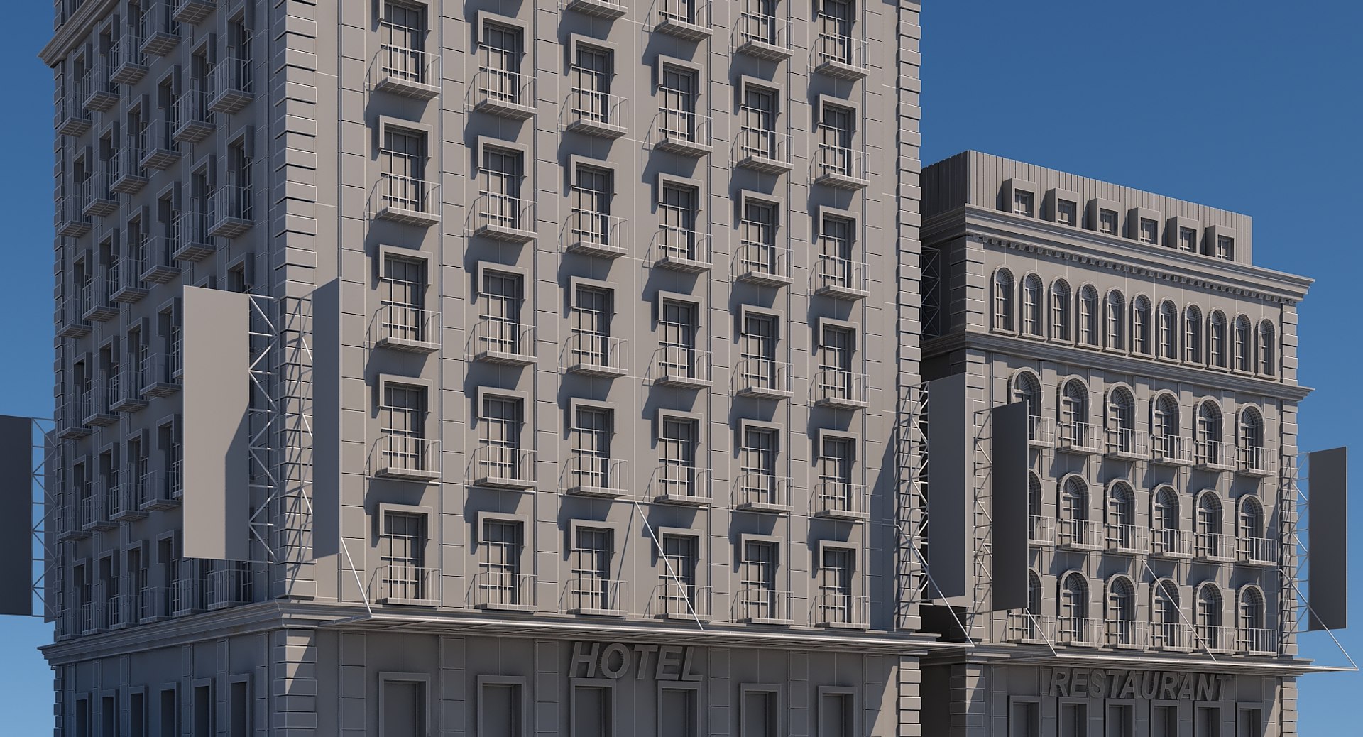 Tenement Buildings 3D Model - TurboSquid 1474708