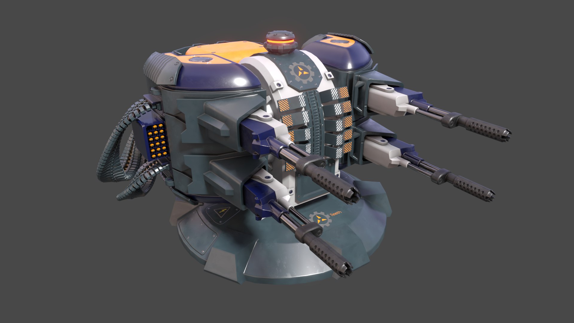 Sci-fi Turret 3D Model - TurboSquid 1473926