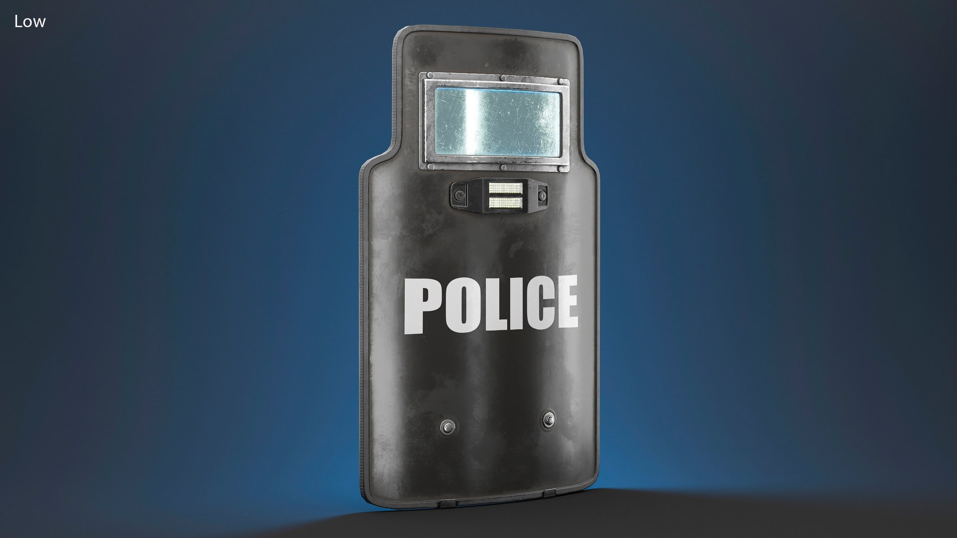 Police Tactical Riot Shield Hight And Low Poly PBR 3D Model ...