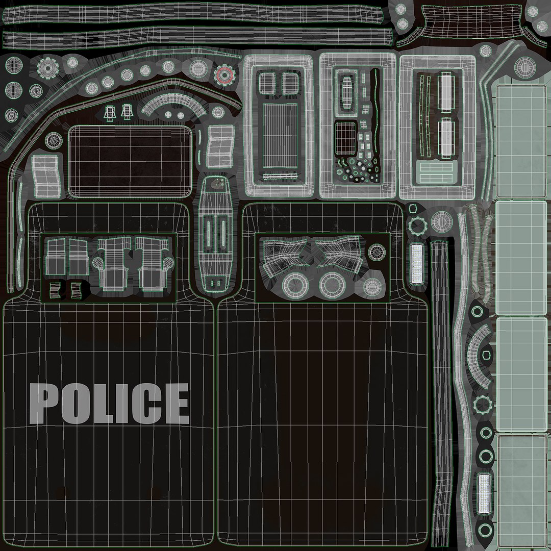 Police Tactical Riot Shield Hight And Low Poly PBR 3D Model ...